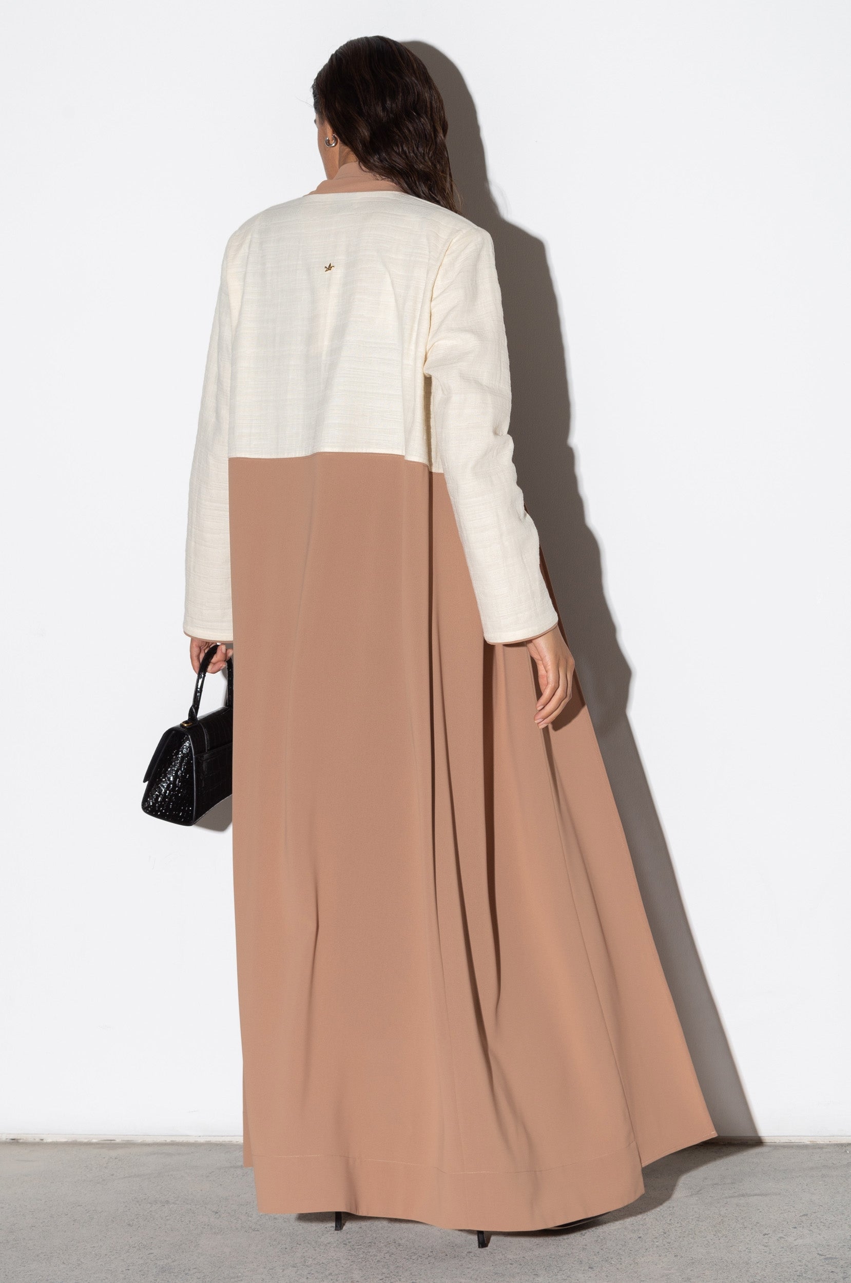 Two Tone Tan-Cream Abaya – CHI-KA
